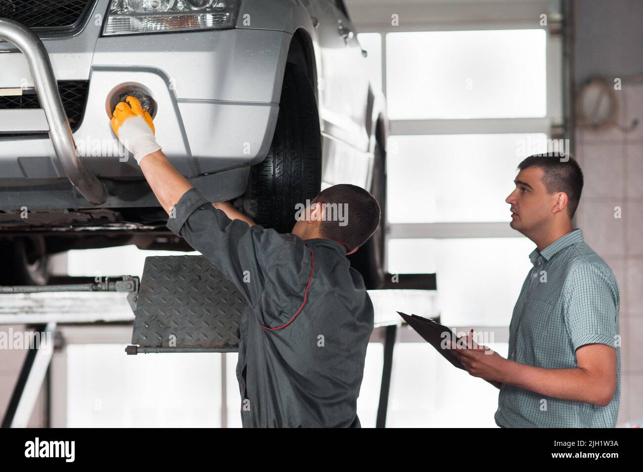 Independent car inspection at factory Stock Photo - Alamy