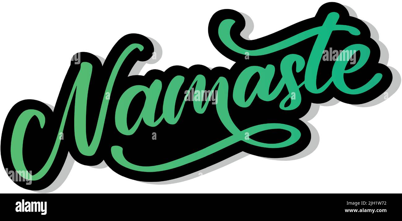 Namaste lettering Indian greeting, Hello in Hindi T shirt hand lettered ...