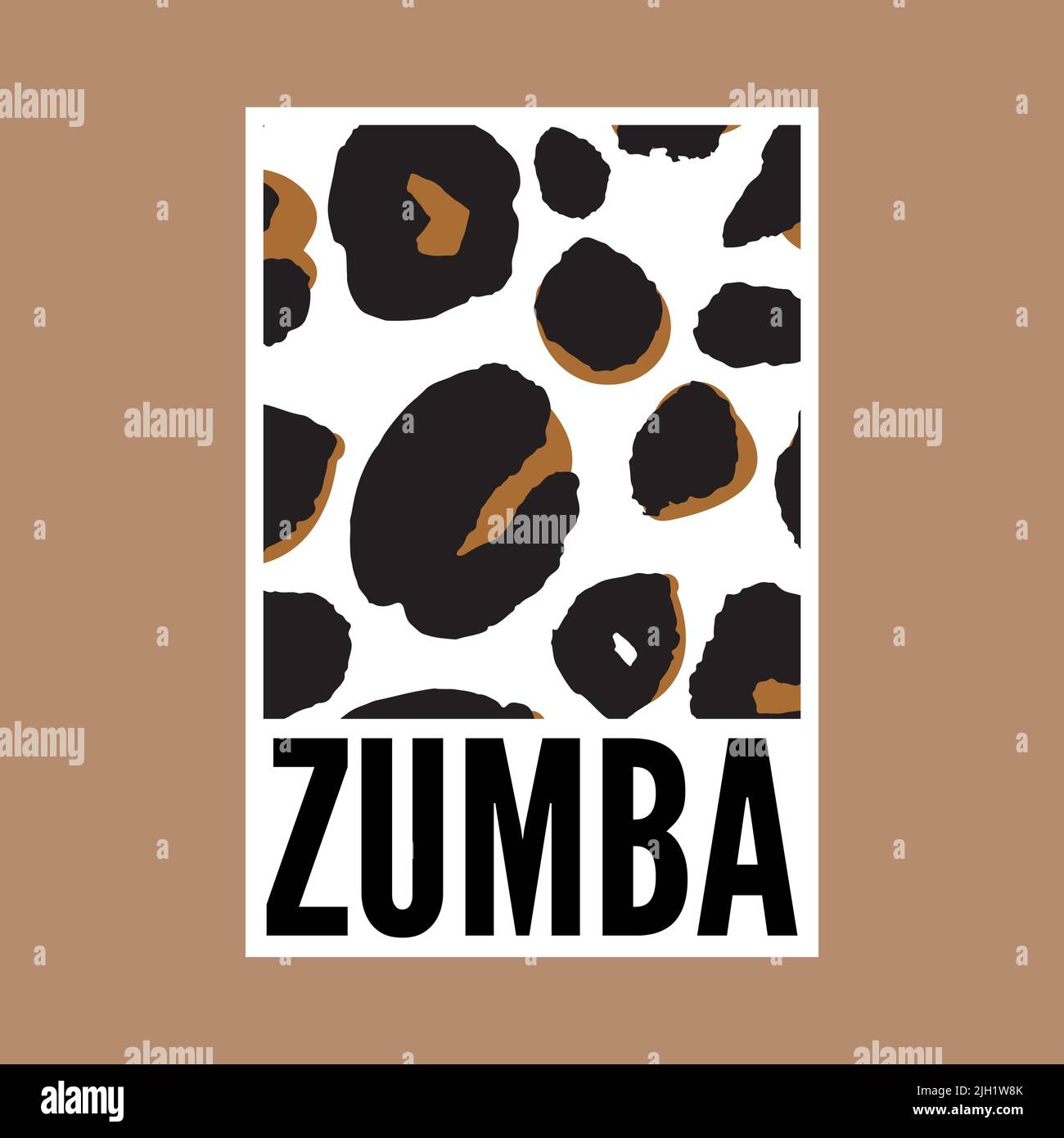 Slogan Zumba dance studio. Multicolor sliced word Stock Vector Image ...