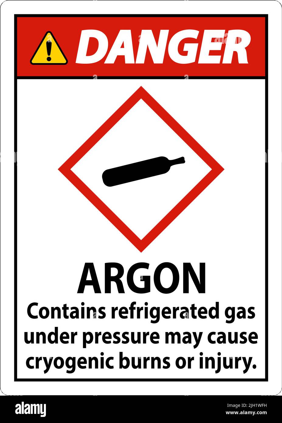 Danger Argon GHS Sign On White Background Stock Vector Image & Art - Alamy