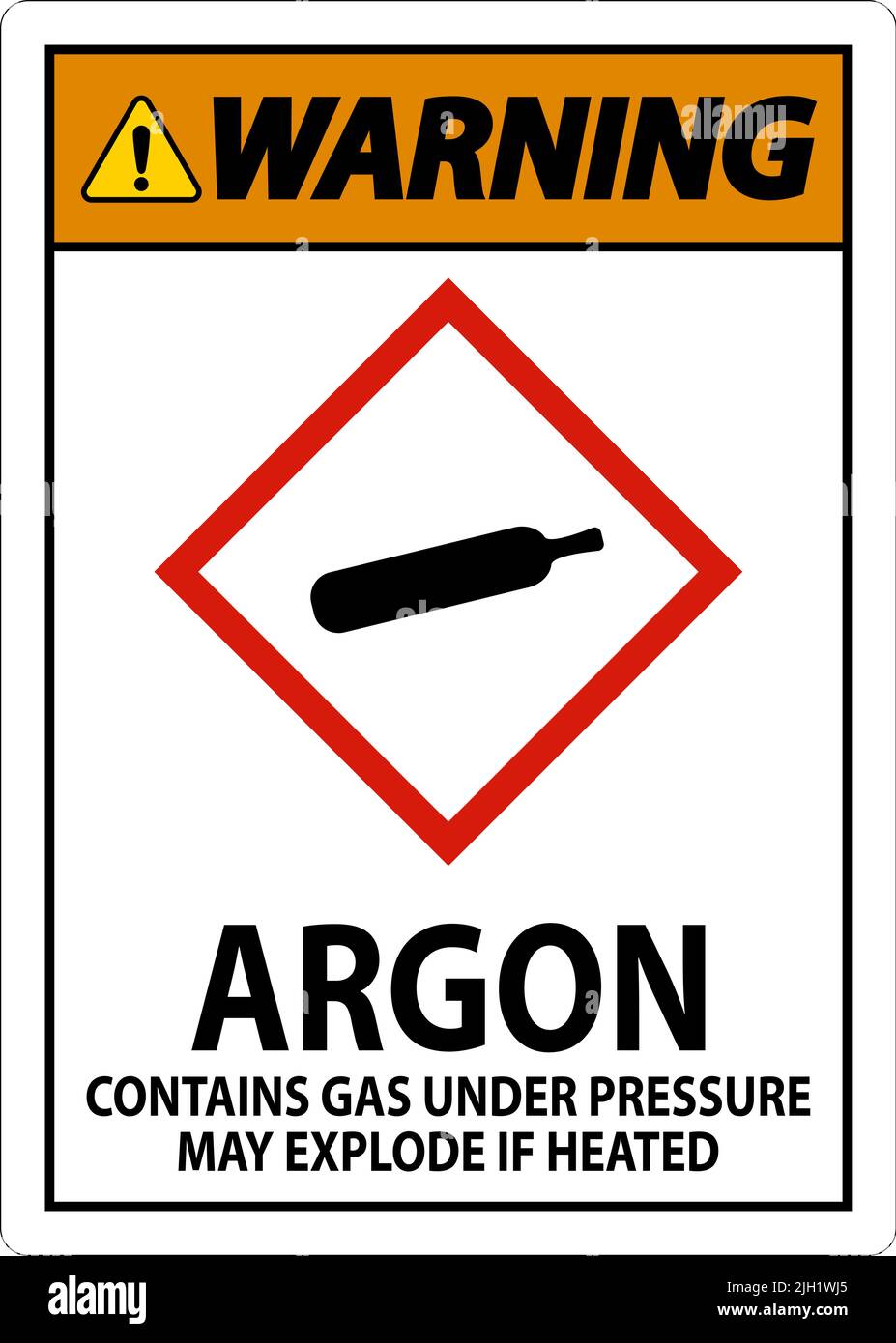 Warning Argon GHS Sign On White Background Stock Vector Image & Art - Alamy