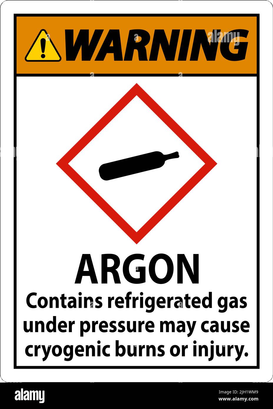 Warning Argon GHS Sign On White Background Stock Vector Image & Art - Alamy