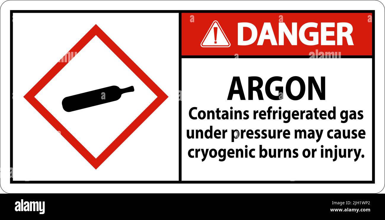Danger Argon GHS Sign On White Background Stock Vector Image & Art - Alamy
