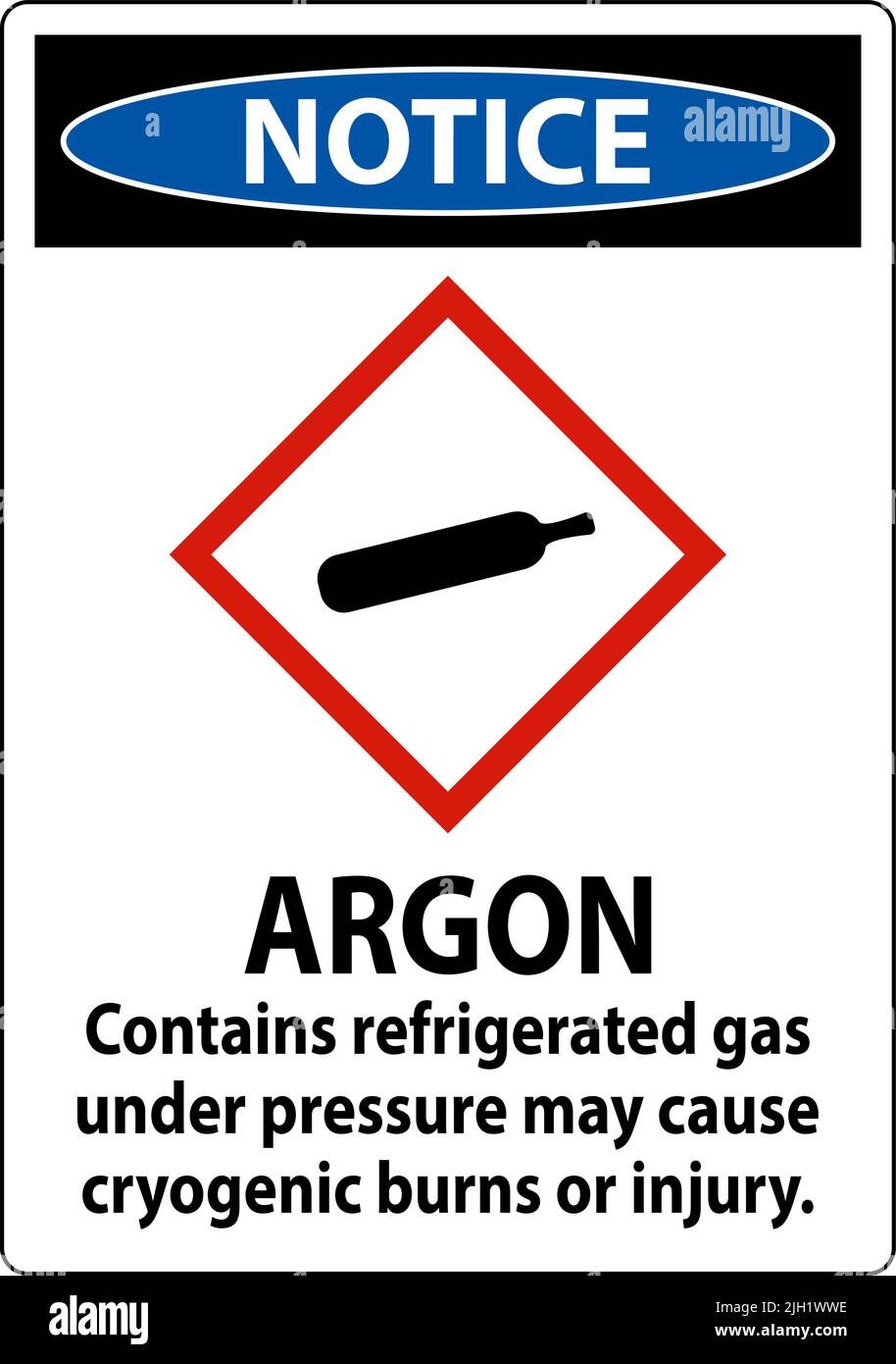 Notice Argon GHS Sign On White Background Stock Vector Image & Art - Alamy