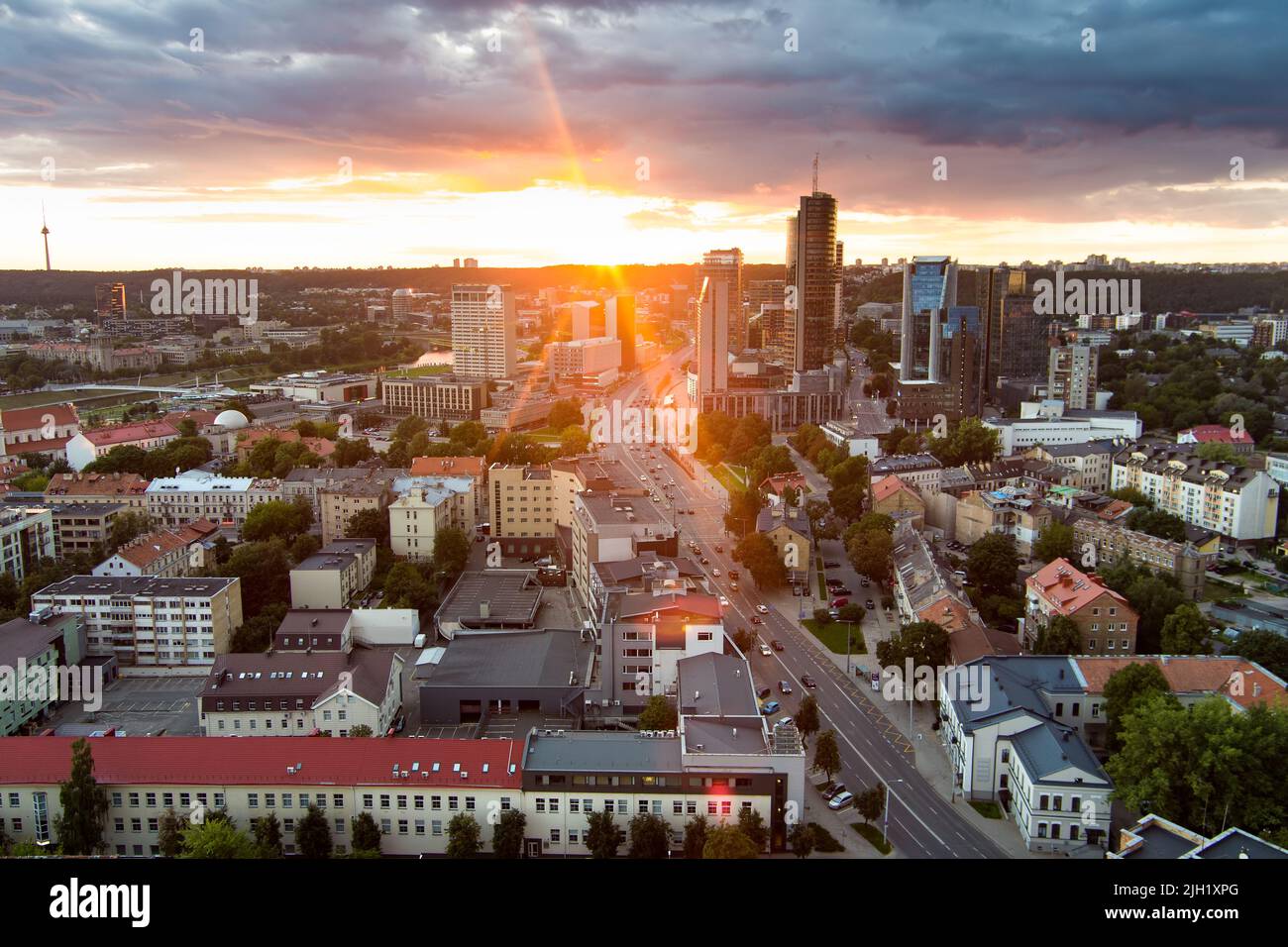 Vilnius old town night life hi-res stock photography and images - Alamy