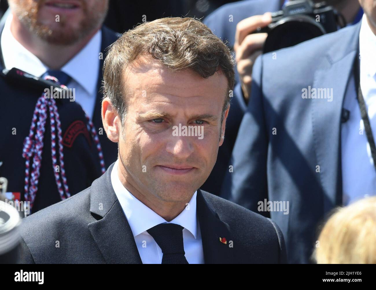 FRANCE, PARIS 2022-07-14. The President of the Republic, Emmanuel ...