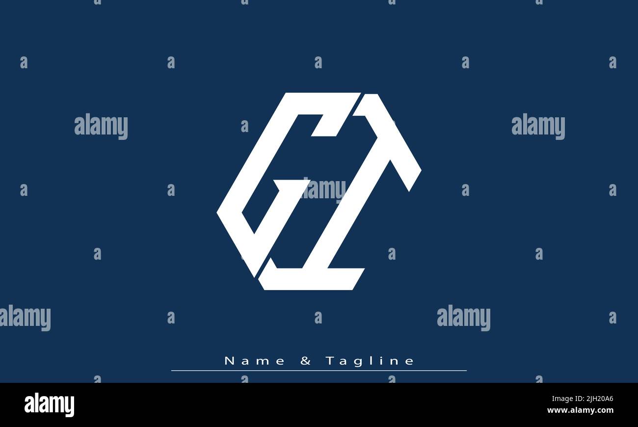 Alphabet letters Initials Monogram logo GI , IG Stock Vector Image ...