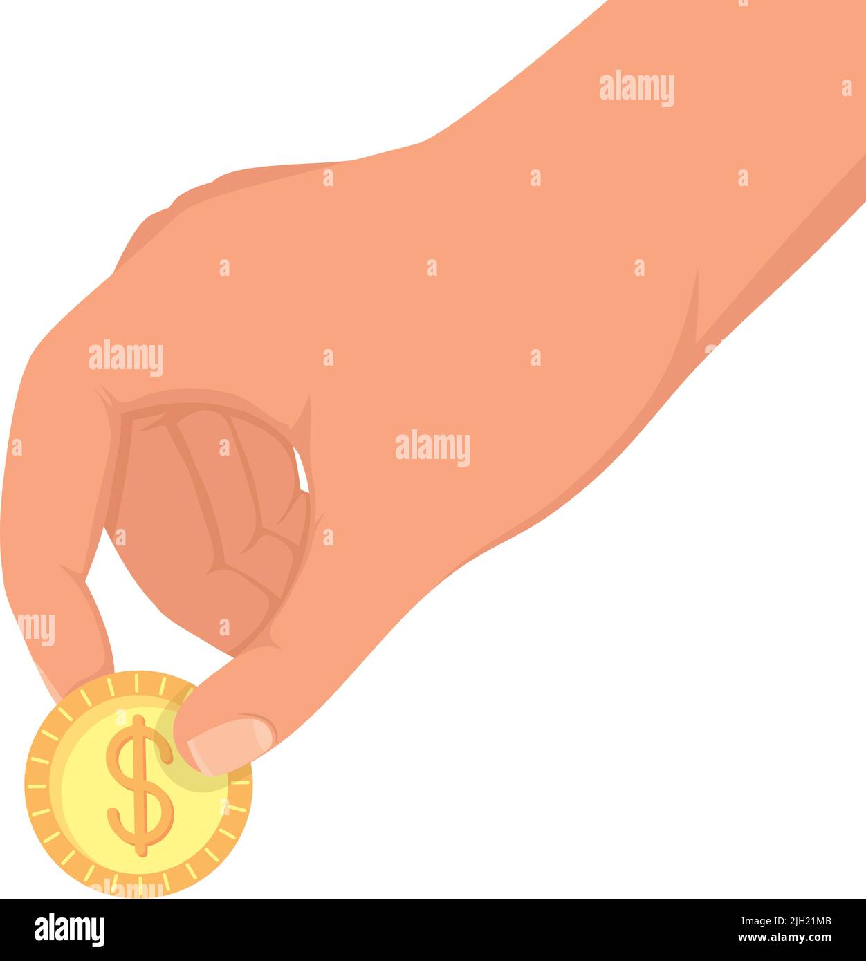 hand giving charity coin icon Stock Vector Image & Art - Alamy