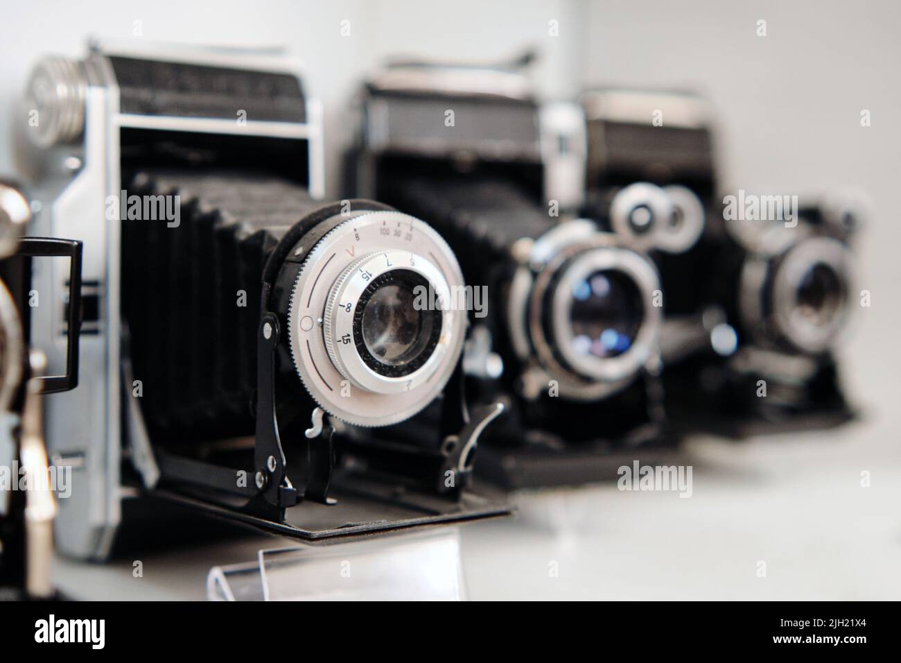 Old retro film analogue cameras collection. Group of Old Retro Analog ...