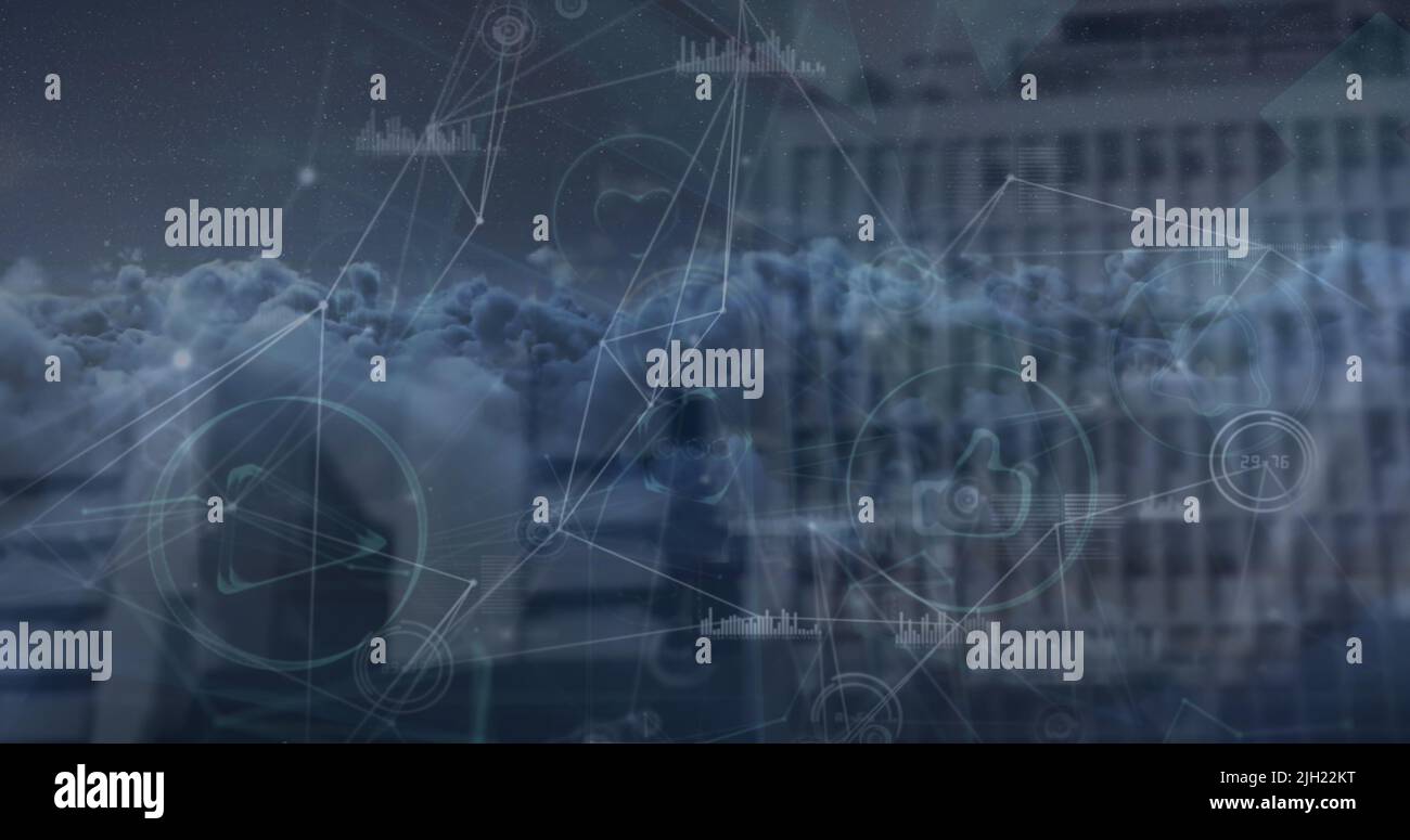 Image of data processing over clouds Stock Photo - Alamy Image of data processing over clouds Stock Photo - Alamy