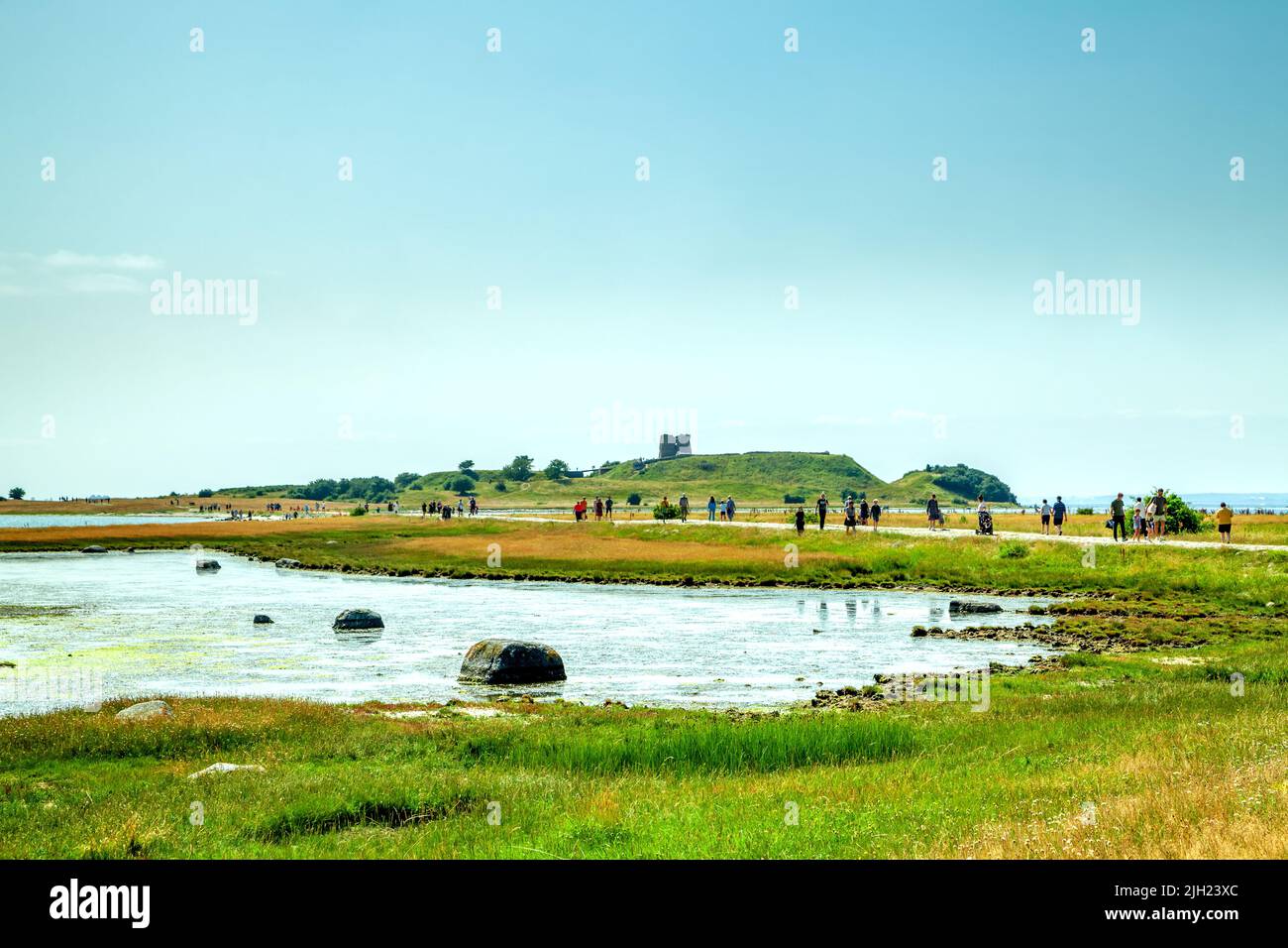 Castle ruin Ronde Mols Bjerge Knebel Denmark Stock Photo - Alamy