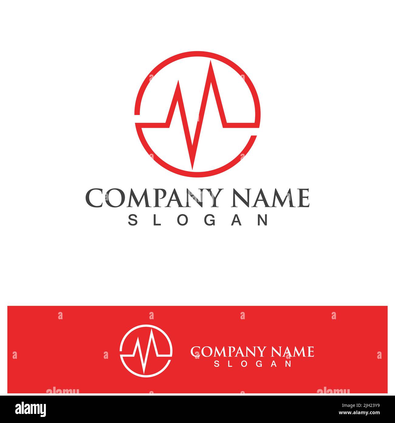 Heartbeat logo and symbol template design element Stock Vector Image ...