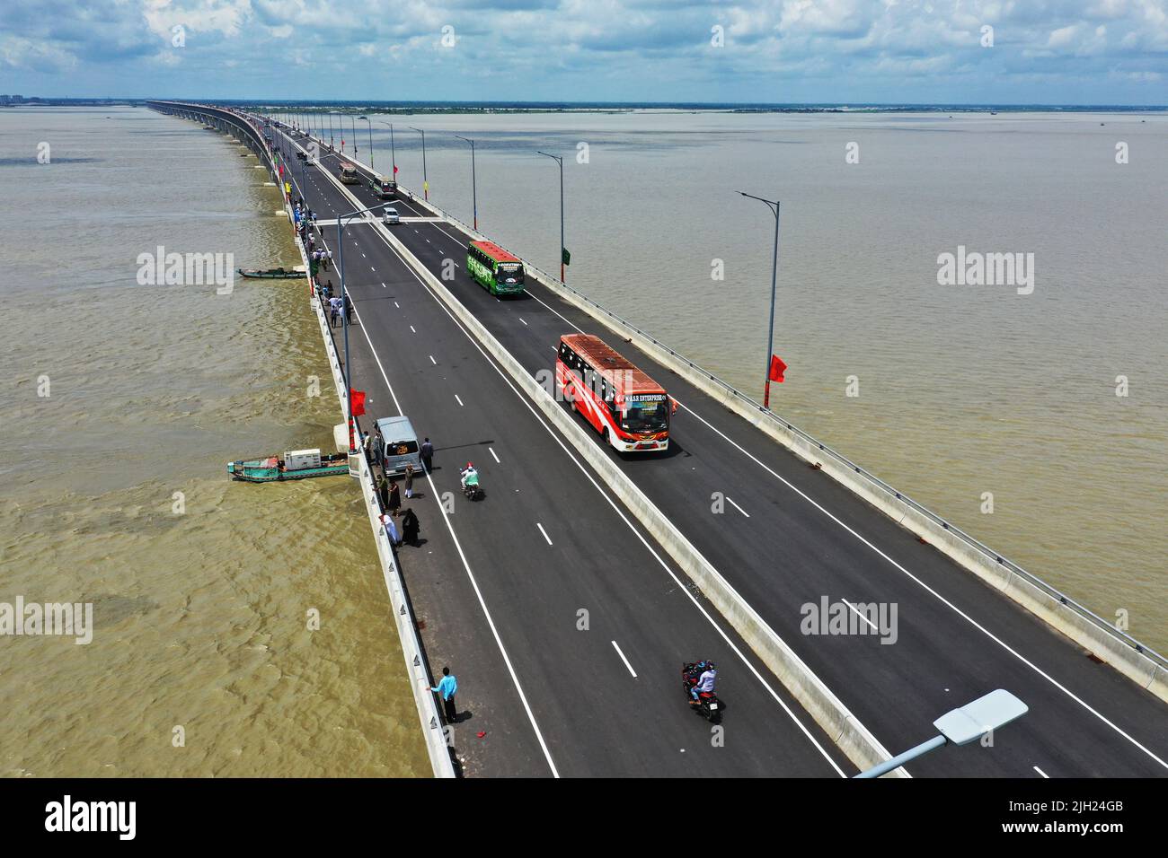 Munshiganj, Bangladesh - June 26, 2022: The Padma Bridge has been ...