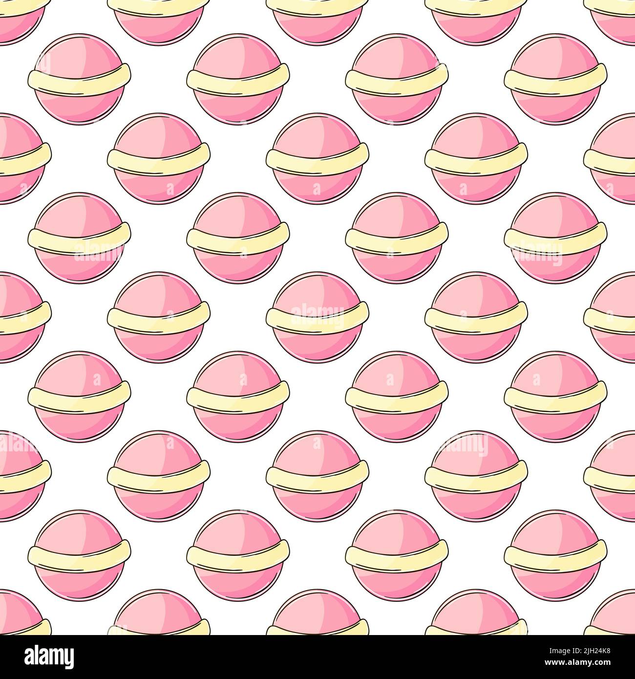 Cute pattern with sweets. Round lollipops seamless pattern. Candies ...