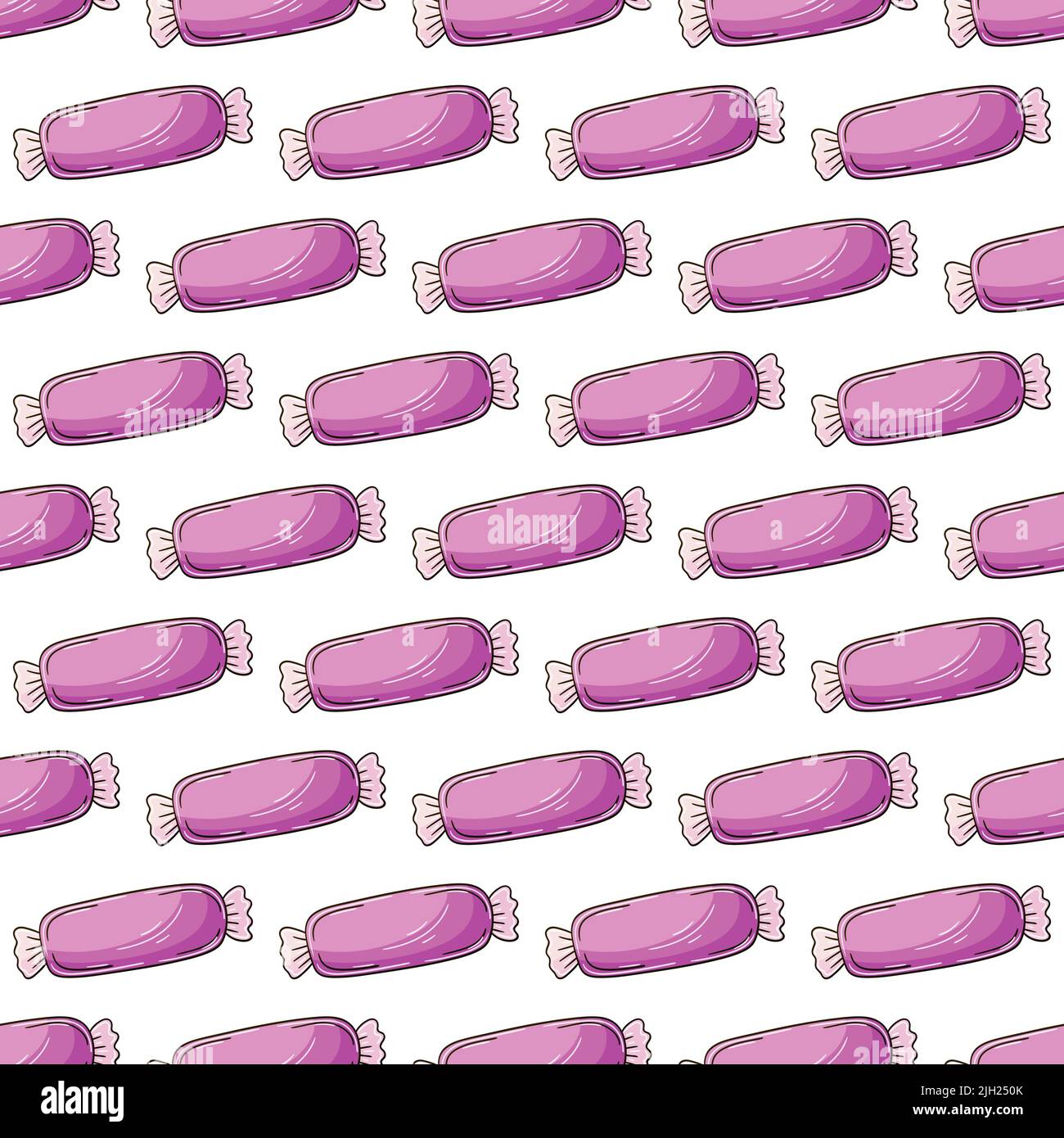 Pink candy seamless pattern. Cute pattern with sweets. Print for cloth ...