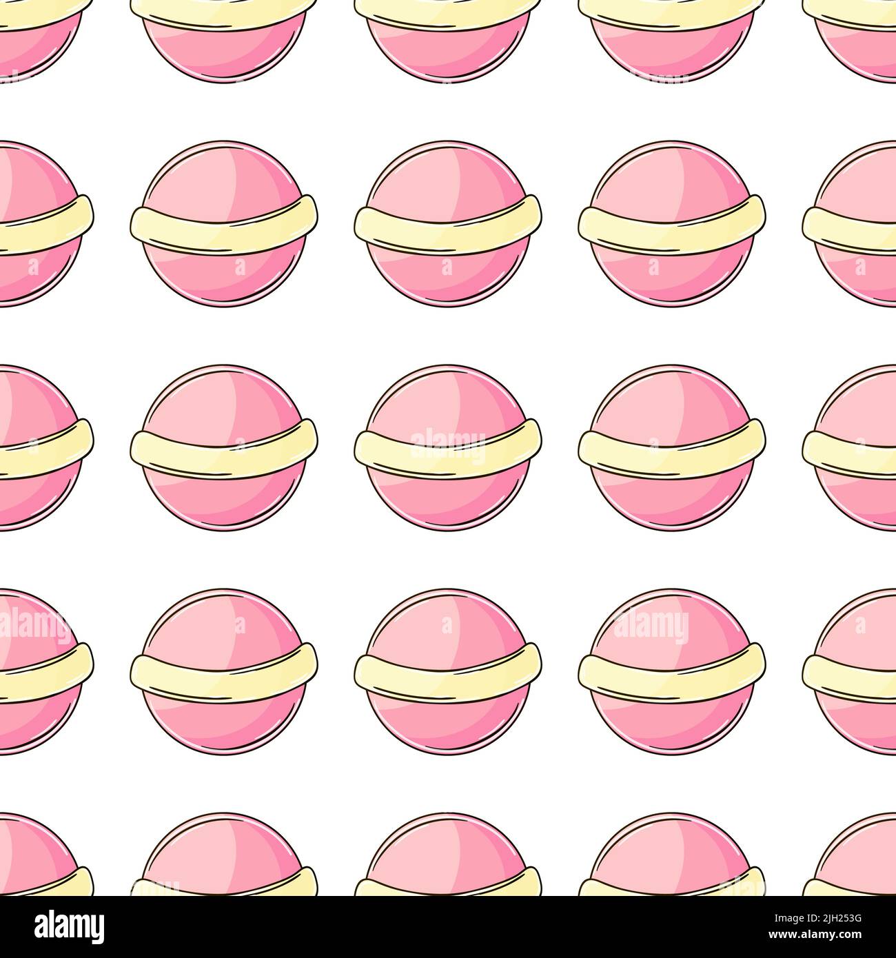 Cute pattern with sweets. Round rainbow lollipops seamless pattern ...