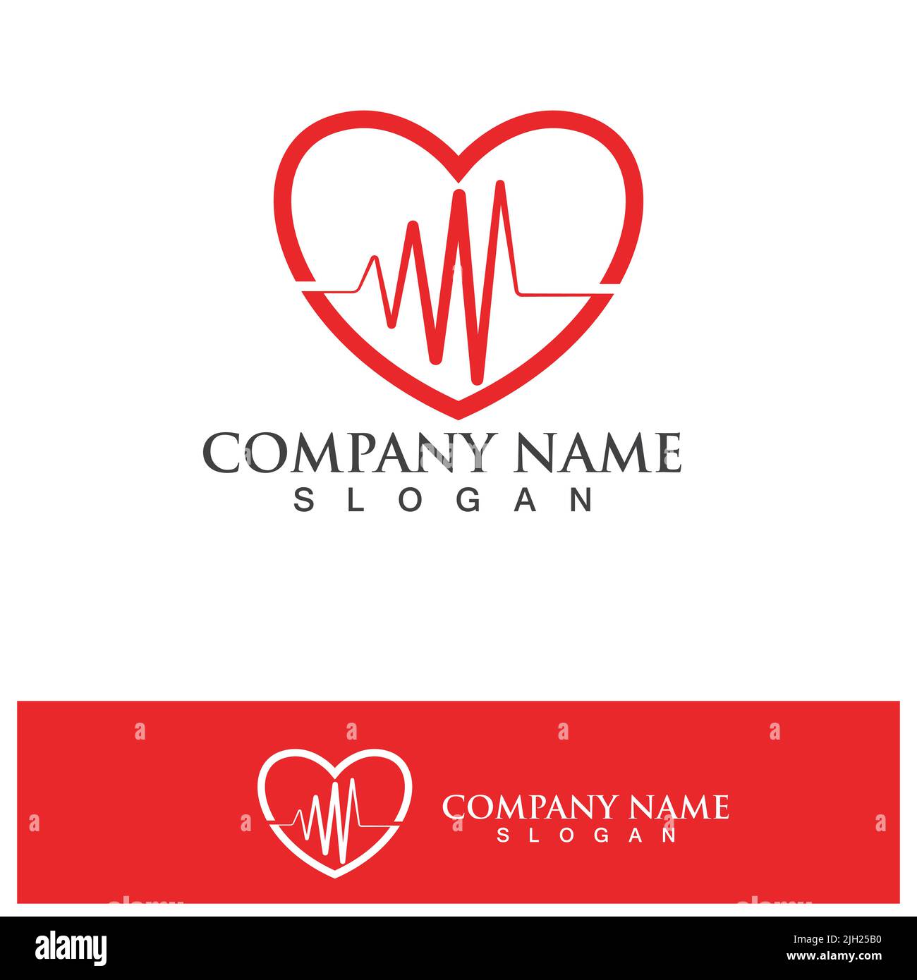 Heartbeat logo and symbol template design element Stock Vector Image ...