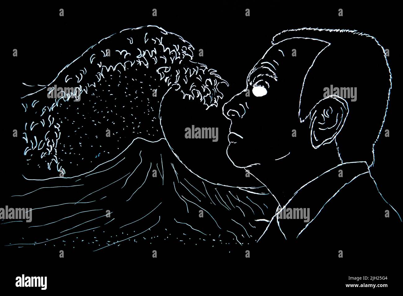 Artist line drawing hi-res stock photography and images - Alamy