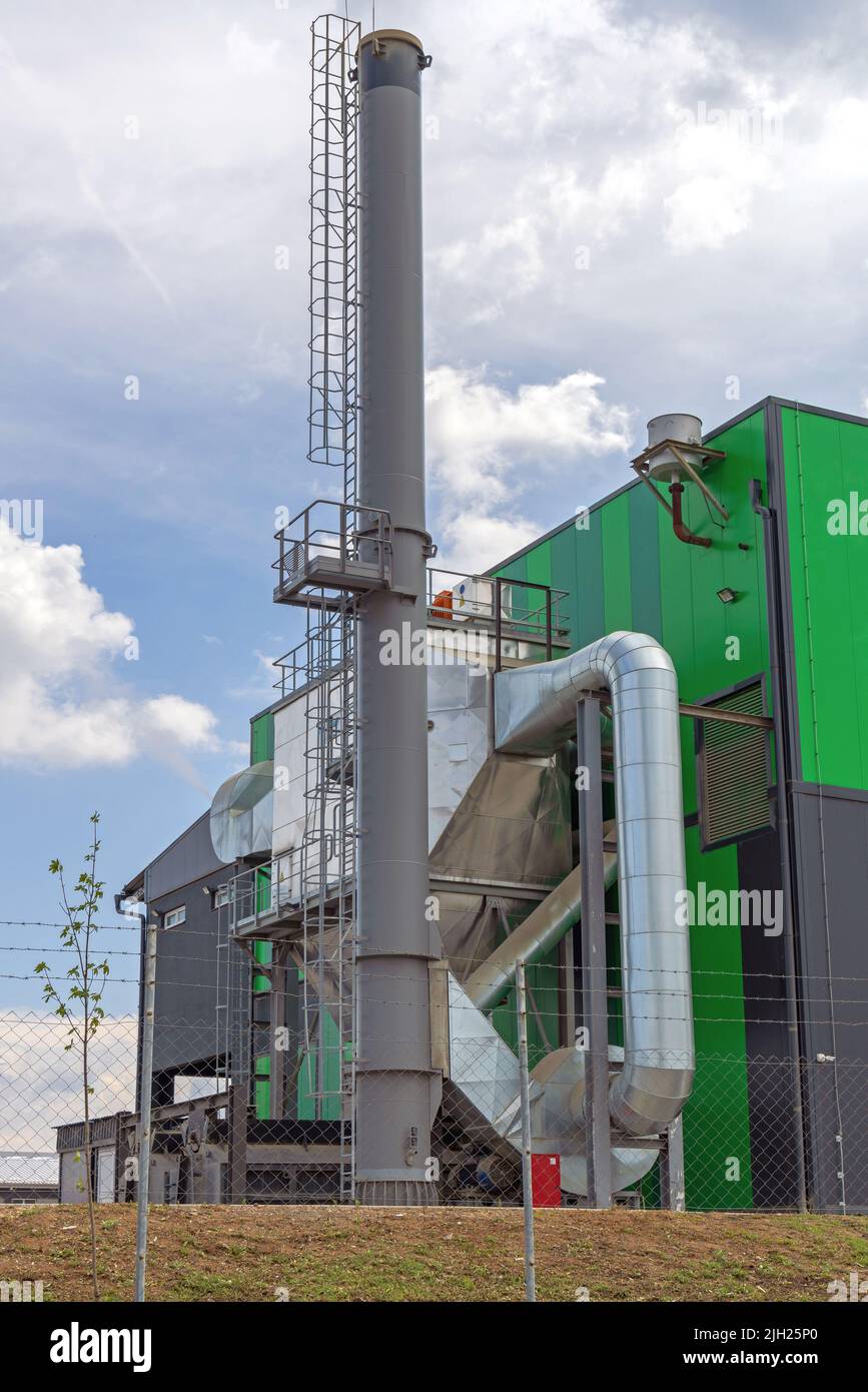 Bio Power Plant Produces Electricity and Heat from Waste Wood Biomass ...