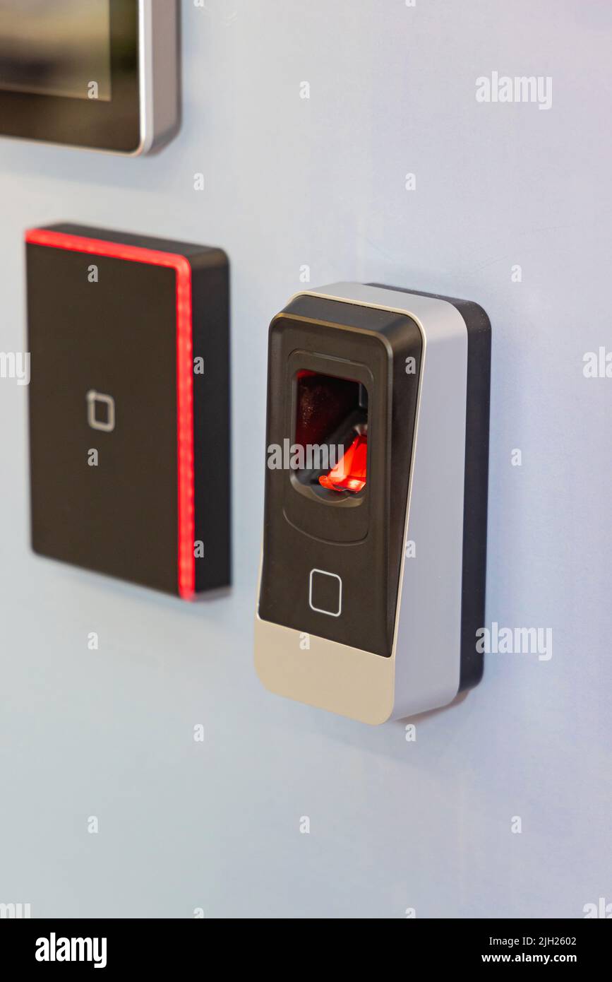 Wall Mounted Fingerprint Reader Scanner High Security Device Stock ...