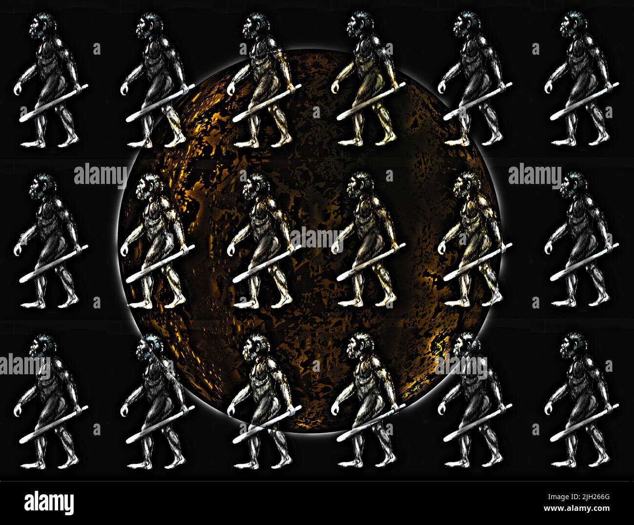 The golden fire of the planet Earth. The degradation of mankind. The ...