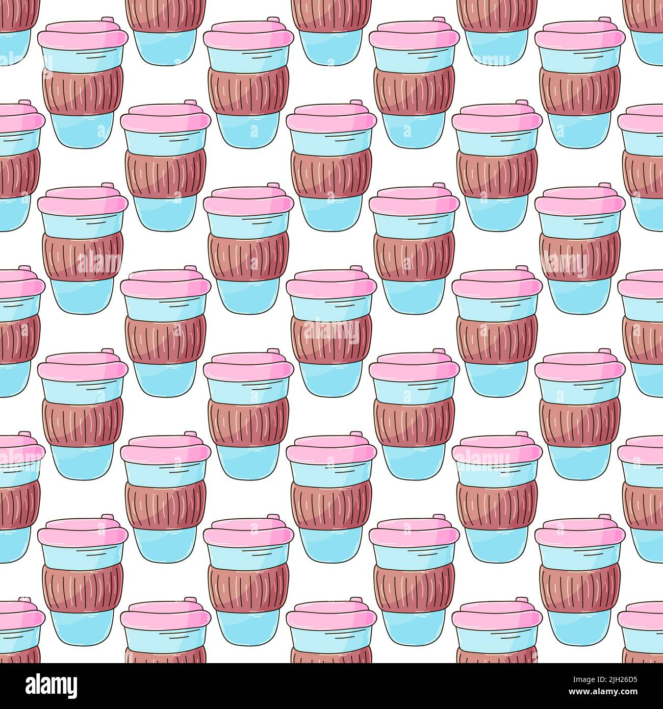 Coffee, milkshakes seamless pattern. Cute pattern for a coffee shop ...