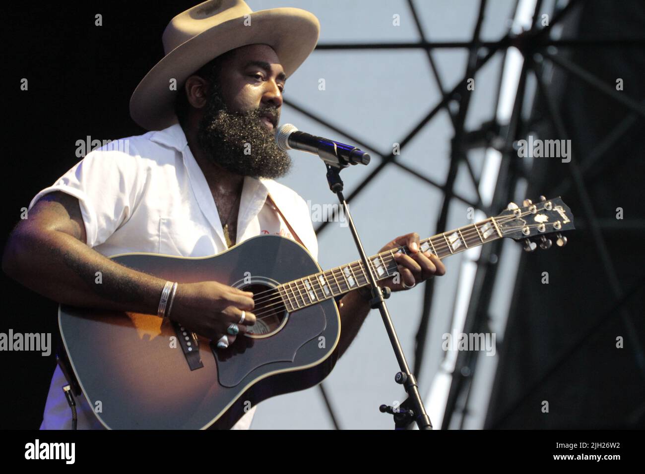 American singer-songwriter Nathan Graham performed on the stage of the ...