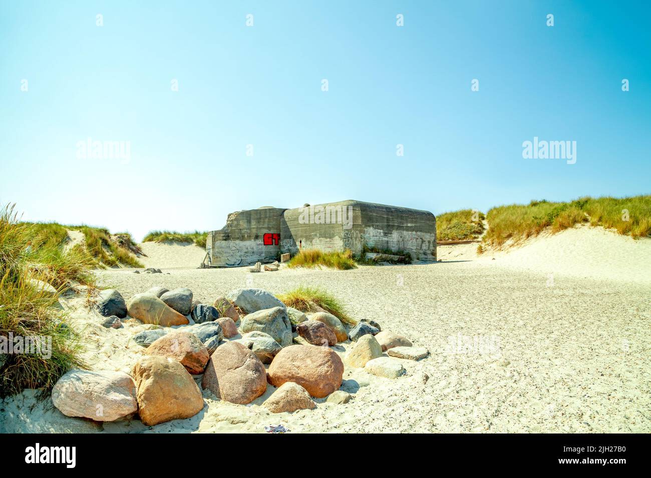 View over the beach and the Ocean in Skagen, Denmark Stock Photo - Alamy