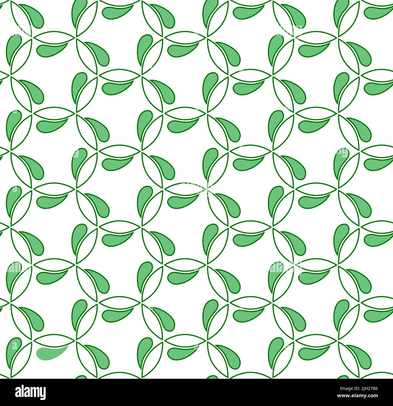 Floral vector ornament. Seamless abstract classic background with green ...