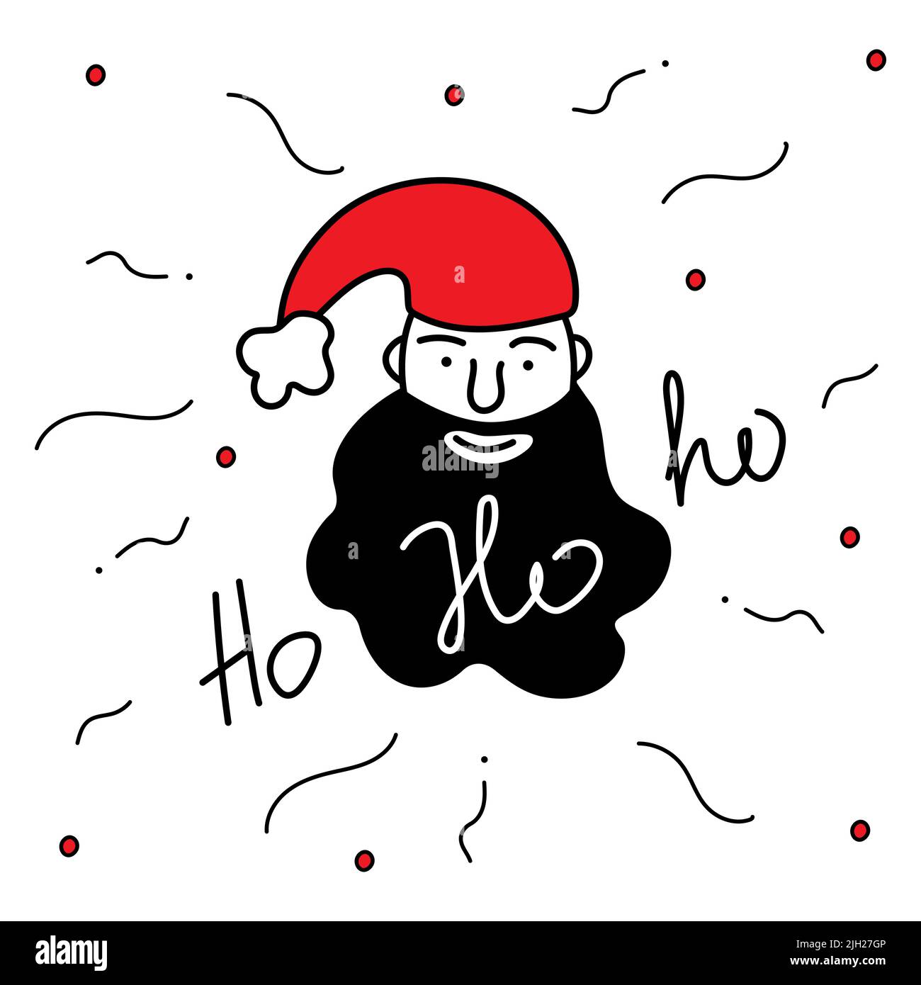 Merry Christmas head of Santa Claus or elf characters, avatar or ...