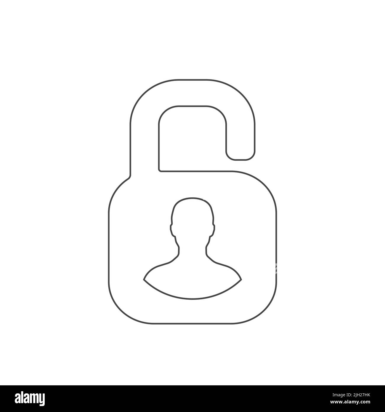 Data login icon flat Black and White Stock Photos & Images - Alamy