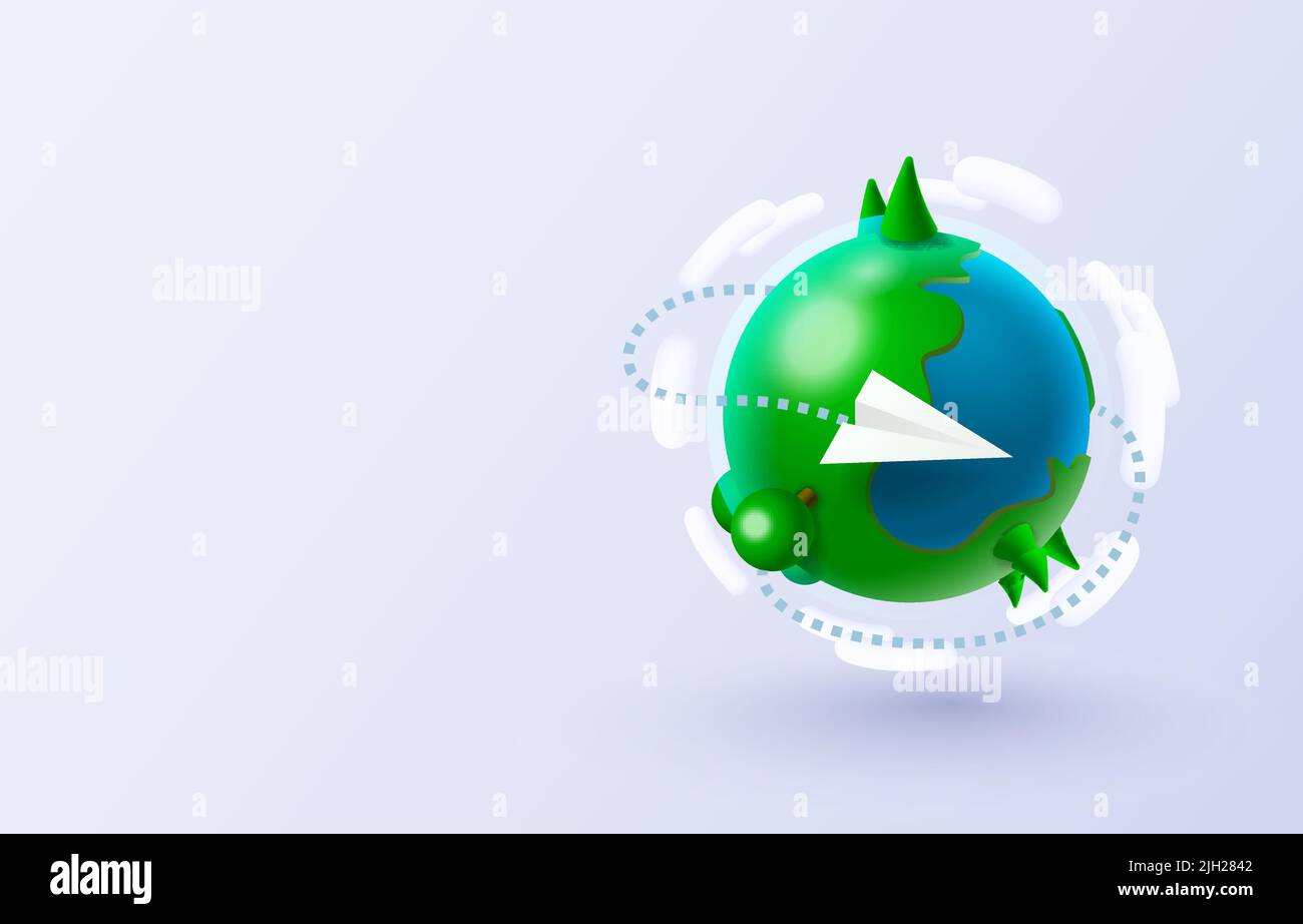 Eco green Earth, save planet globe. Vector illustration Stock Vector ...