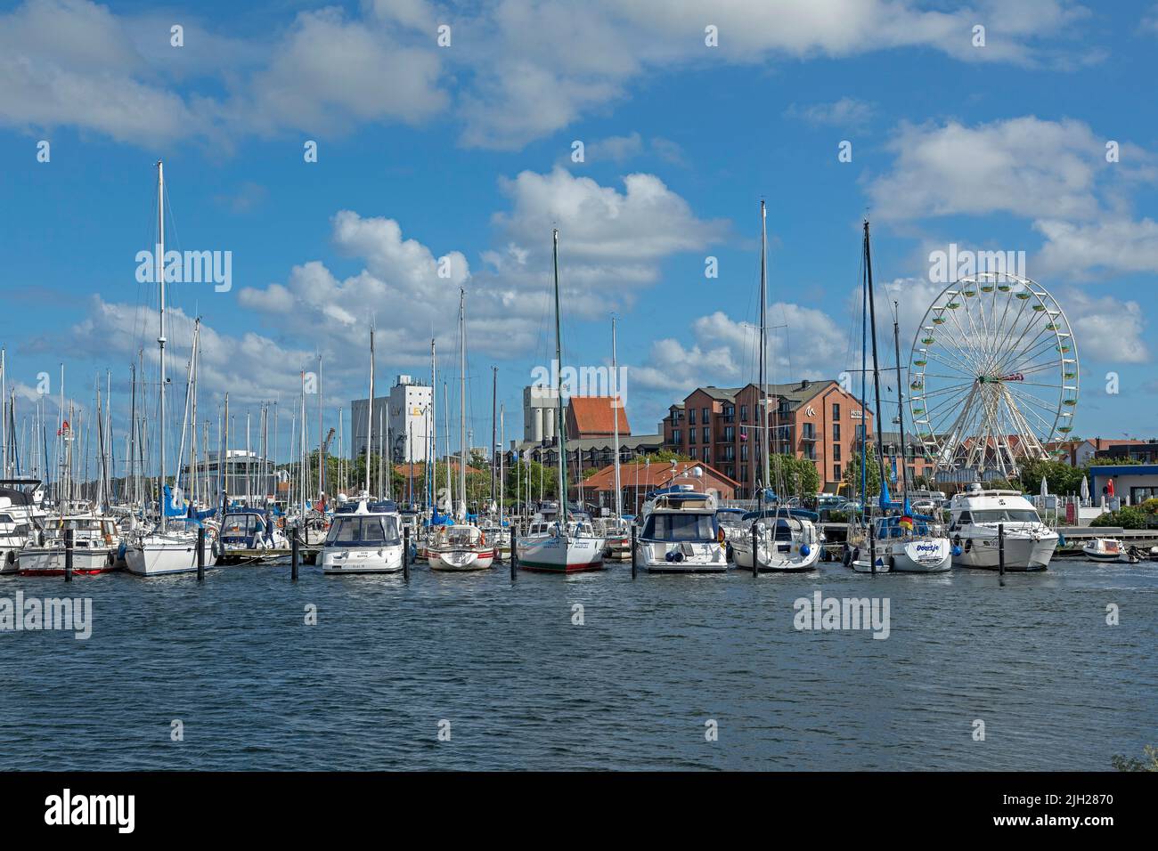 Boats, Marina, Big Wheel, Heiligenhafen, Schleswig-Holstein, Germany ...