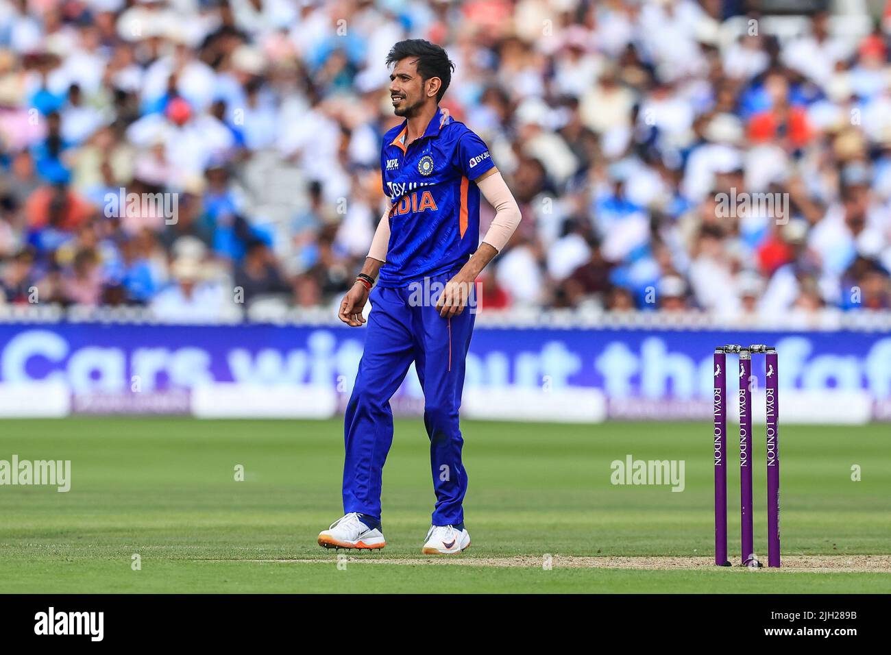 Yuzvendra Chahal of India during the game in , on 7/14/2022. (Photo by ...