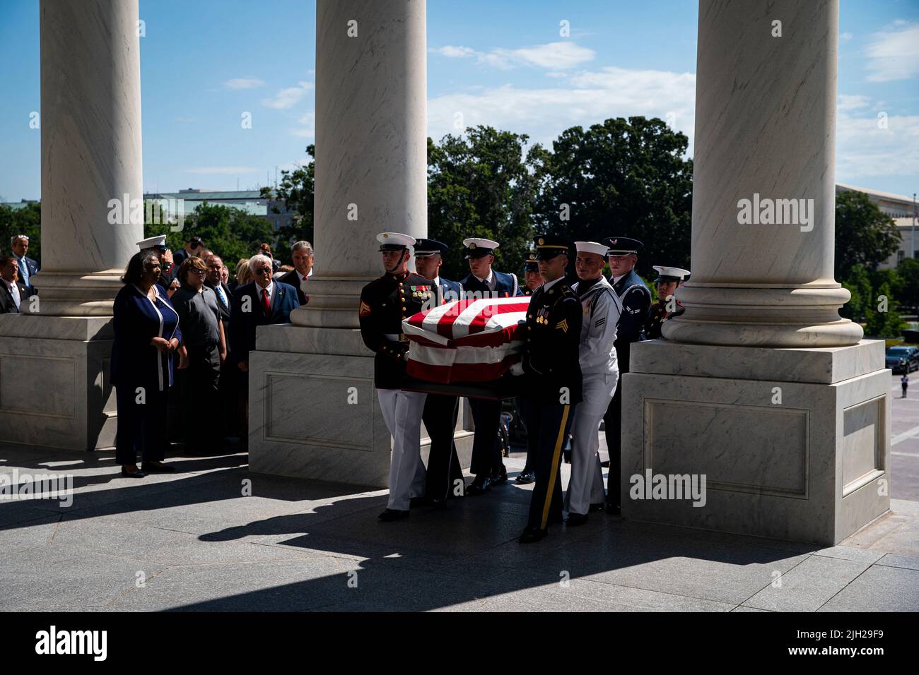 Washington DC, USA. 14th July, 2022. The remains of Hershel Woodrow ...