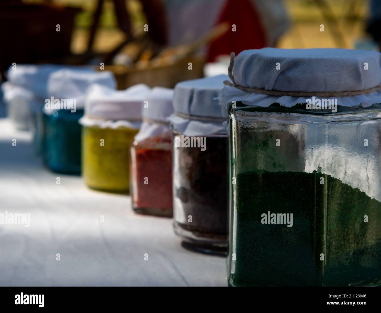 ancient powder paints used for painting medieval pictures Stock Photo ...