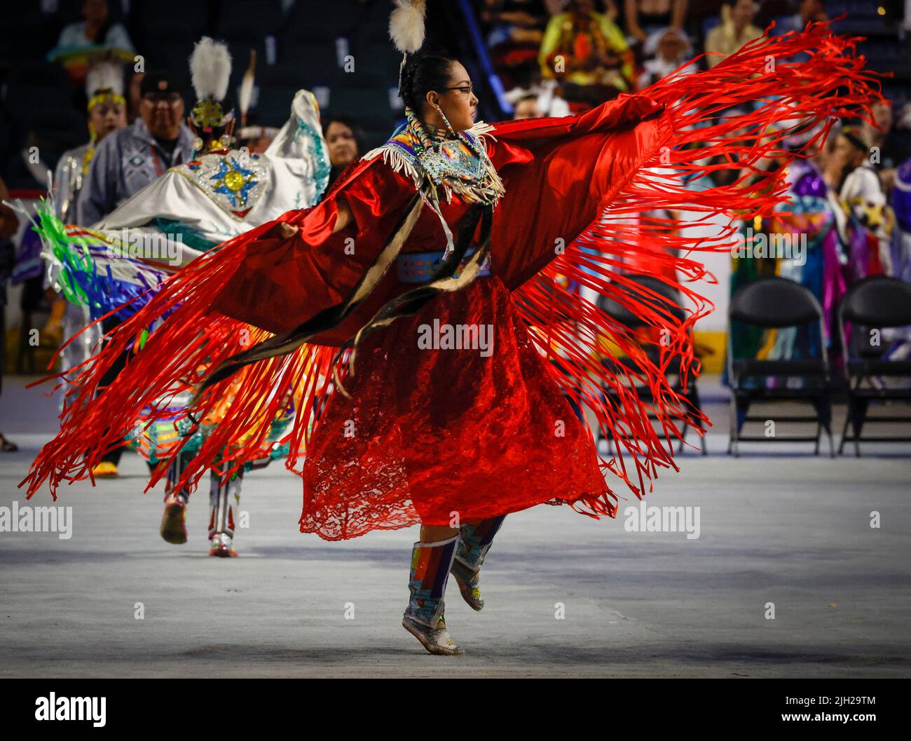 Native dancers perform during the Stampede Powwow at the Calgary ...