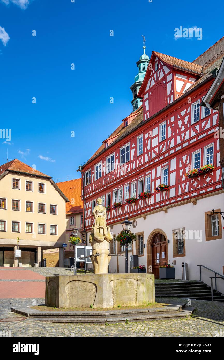 Market place in Backnang, Germany Stock Photo - Alamy
