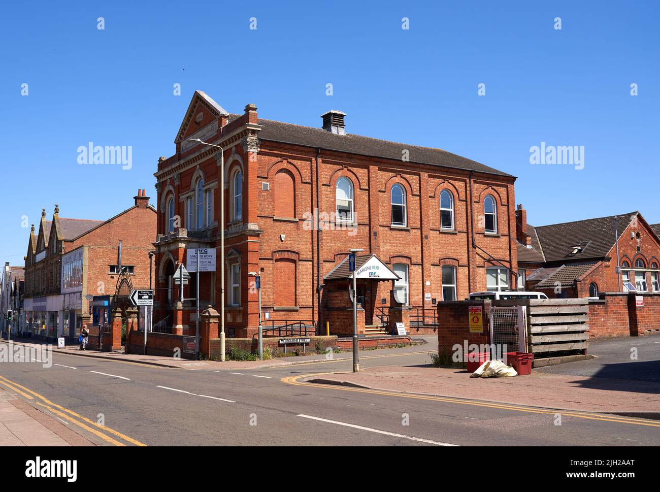 Town center scene in Coalville, Leicestershire, UK Stock Photo - Alamy