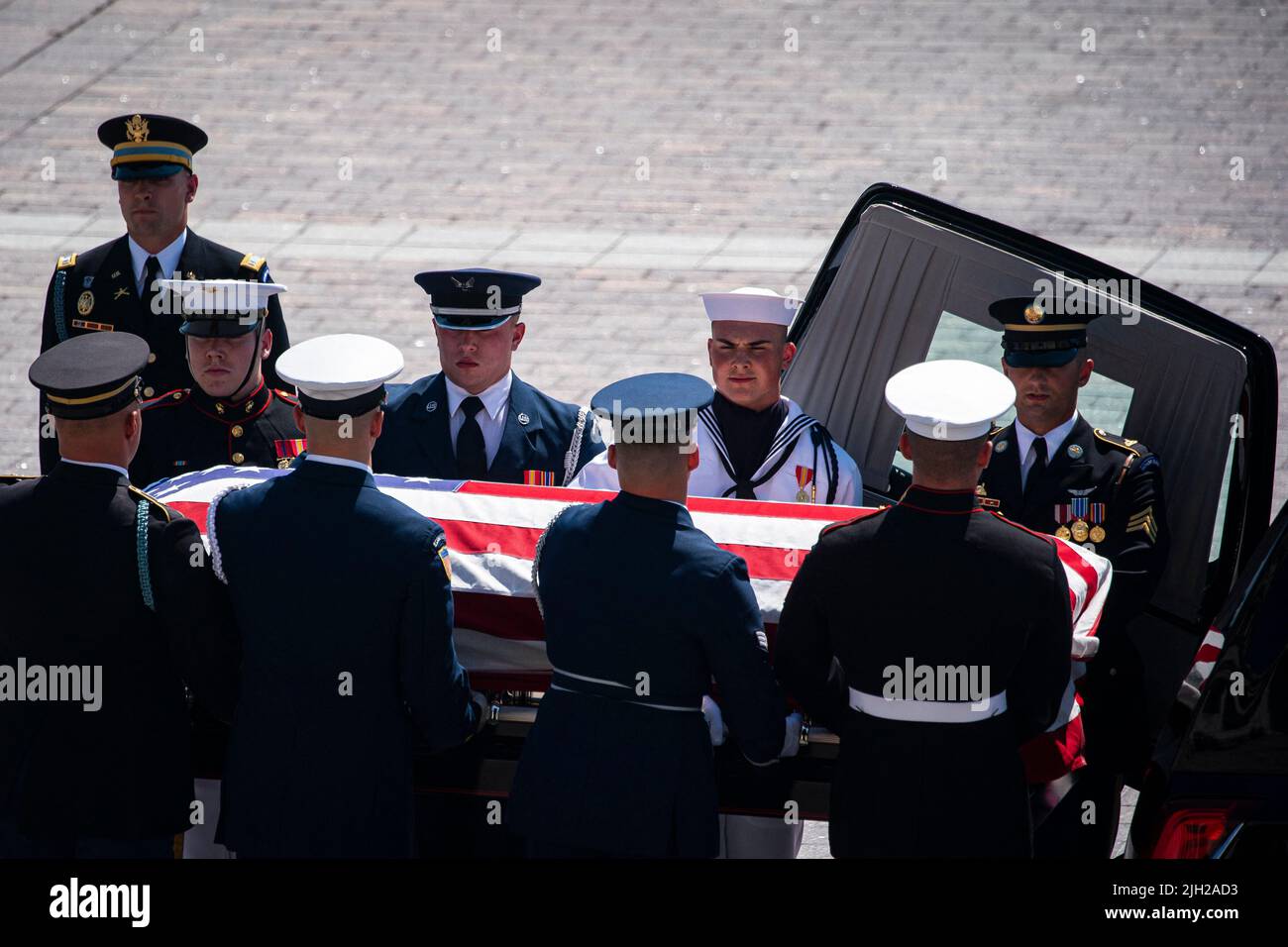 Washington DC, USA. 14th July, 2022. The remains of Hershel Woodrow ...