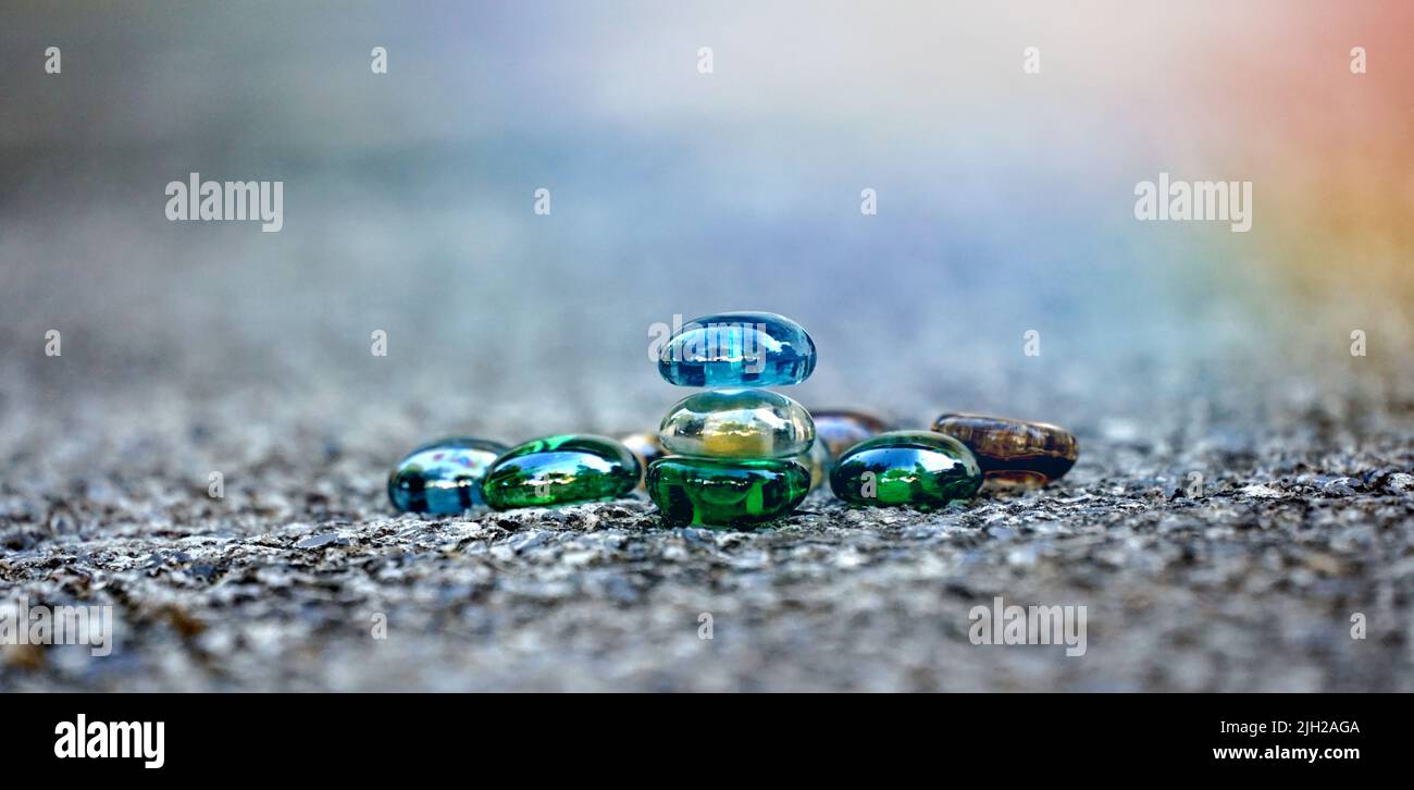 Turquoise glass stones hi-res stock photography and images - Alamy