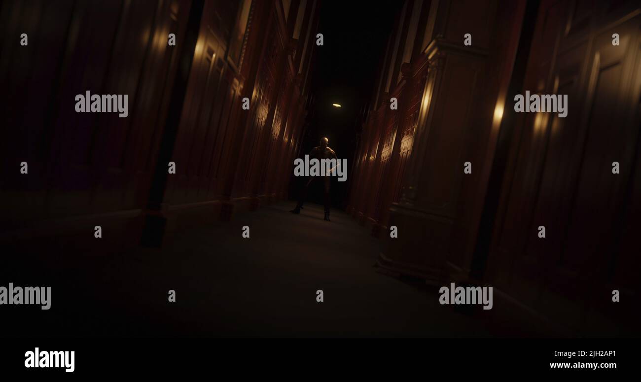 Image of human like monster in dark tunnel being stunned Stock Photo ...