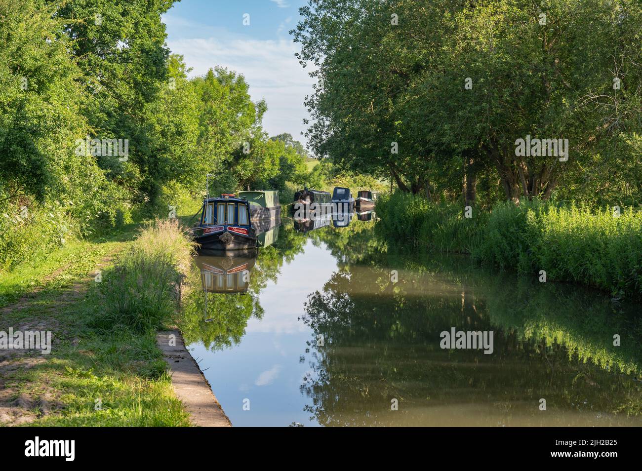 Canal walk Brinklow England United Kingdom Stock Photo - Alamy