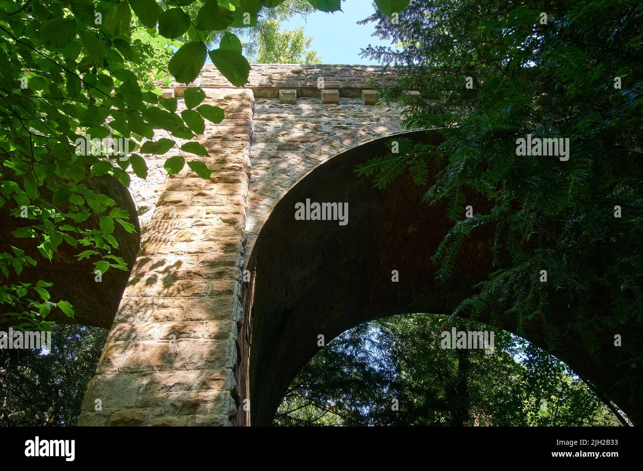Old stone railway viaduct arches Stock Photo - Alamy