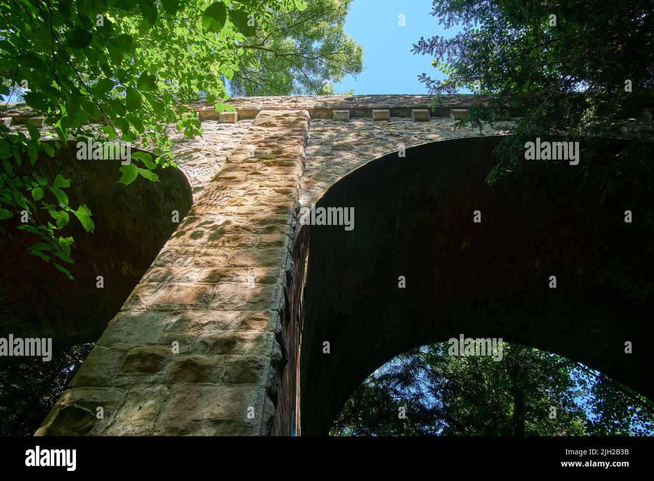 Old stone railway viaduct arches Stock Photo - Alamy