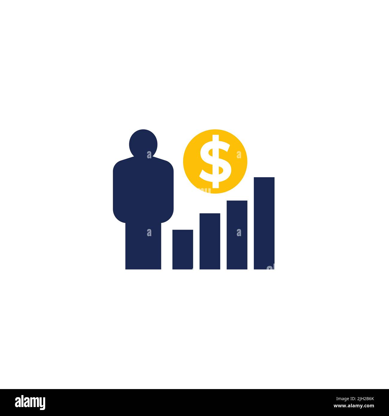 salary increase, growth icon on white Stock Vector Image & Art - Alamy