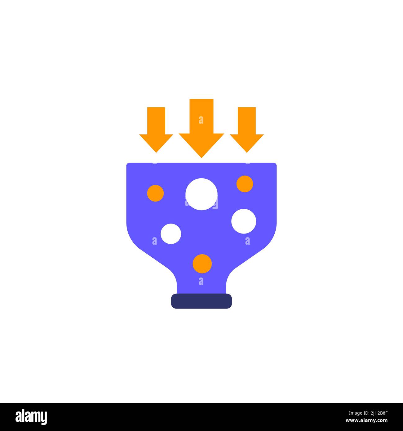 Bottleneck analysis icon, flat vector Stock Vector Image & Art - Alamy