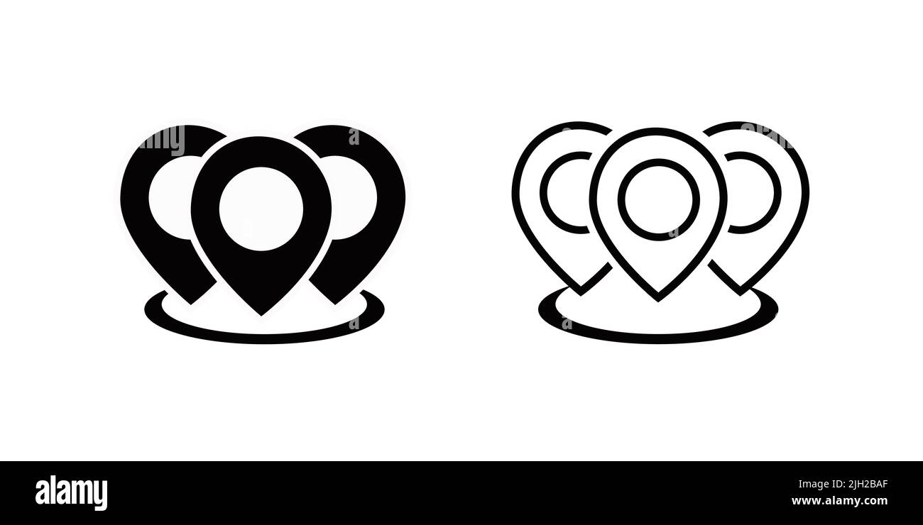 Set map markers in Stock Vector Images - Alamy