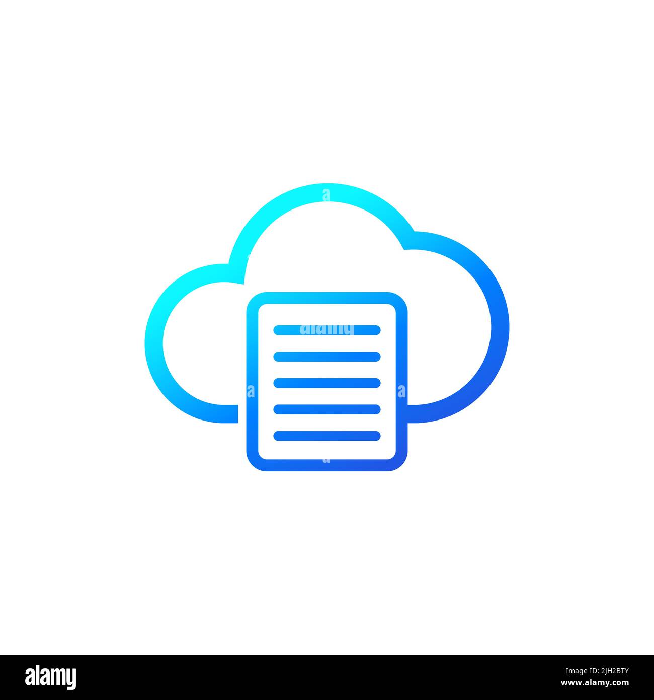 document in cloud icon for web Stock Vector Image & Art - Alamy