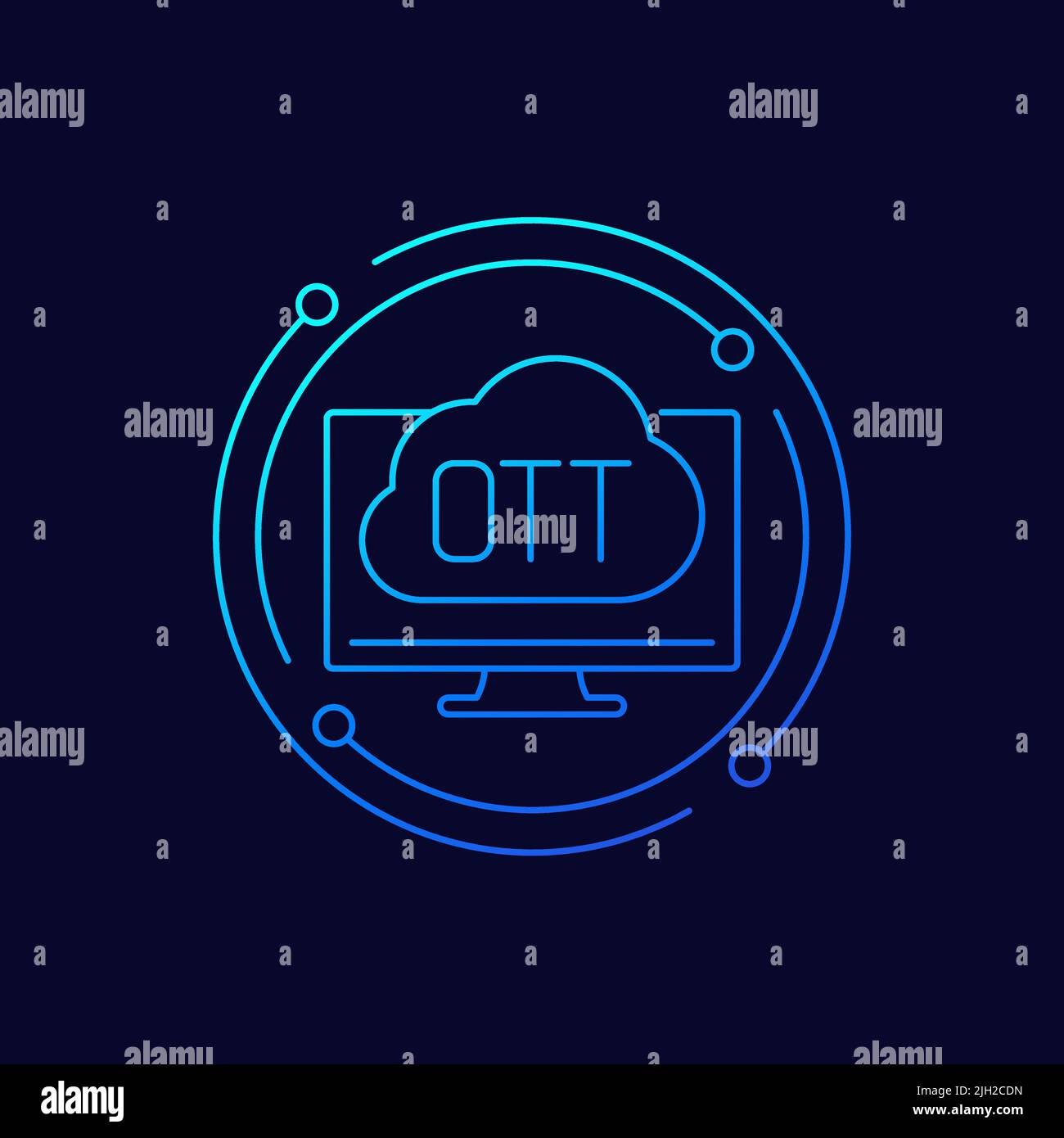 OTT media platform line vector icon Stock Vector Image & Art - Alamy